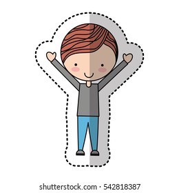 Cute Little Man Character Vector Illustration Stock Vector (Royalty ...