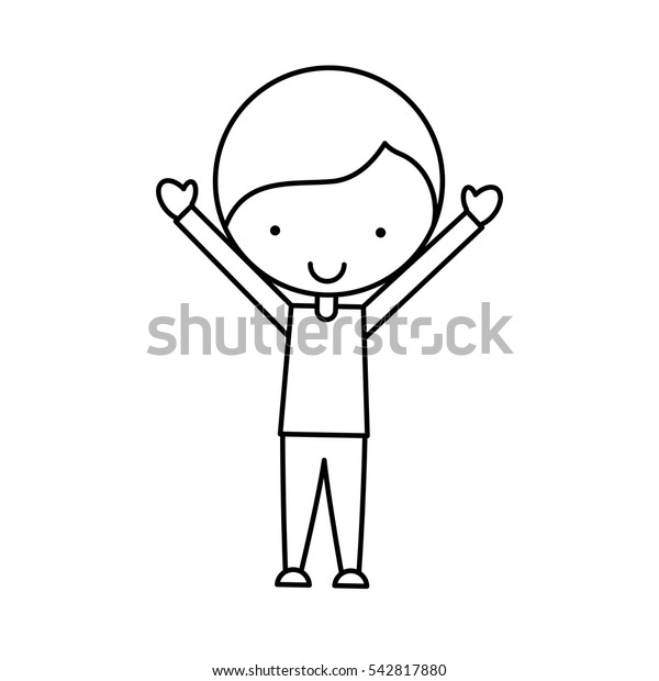 Cute Little Man Character Vector Illustration Stock Vector (Royalty ...
