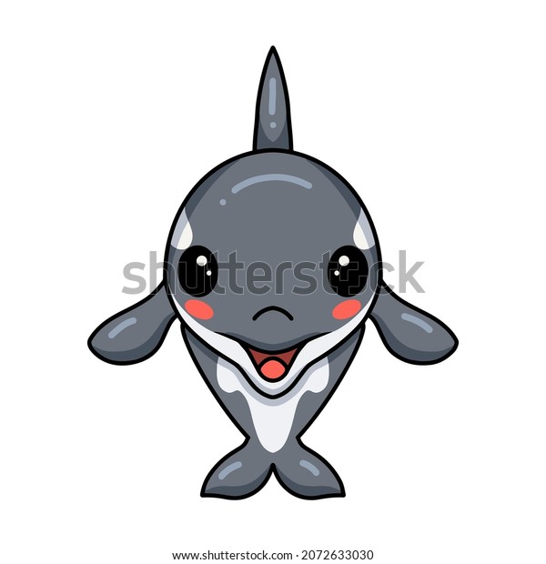 Cute Little Orca Cartoon Posing Stock Vector (Royalty Free) 2072633030 ...