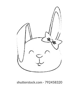 Cute Little Rabbit Icon Stock Vector (Royalty Free) 792458320 ...