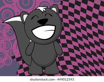 Crying Skunk Emotion Cartoon Background Vector Stock Vector (Royalty ...