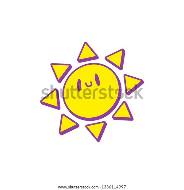 Cute Little Sun Cartoon Stock Vector (Royalty Free) 1336114997 ...
