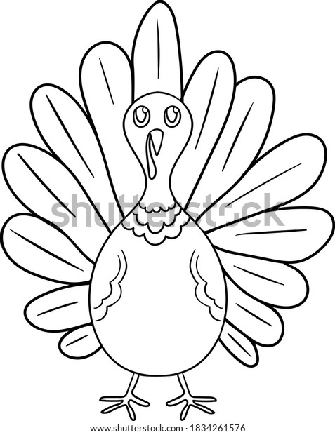 Cute Little Turkey Cartoon Vector Character Stock Vector (Royalty Free ...