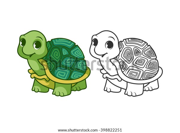 Cute Little Turtle Cartoon Vector Character Stock Vector (Royalty Free ...