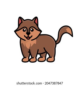 Cute Little Wolf Vector Drawing On Stock Vector (Royalty Free ...