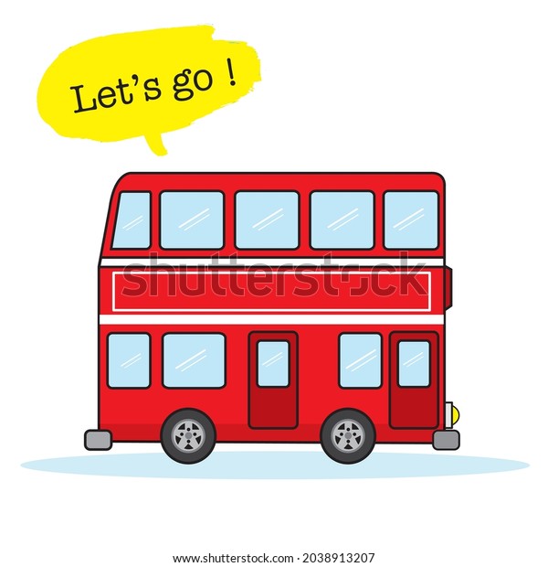 Cute London Bus Vector Cartoon Illustration Stock Vector (Royalty Free ...