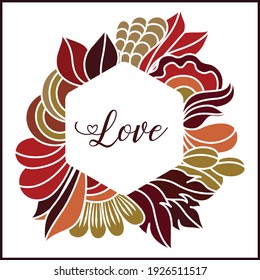Cute Love Colourful Flower Vector Illustration Stock Vector (Royalty ...