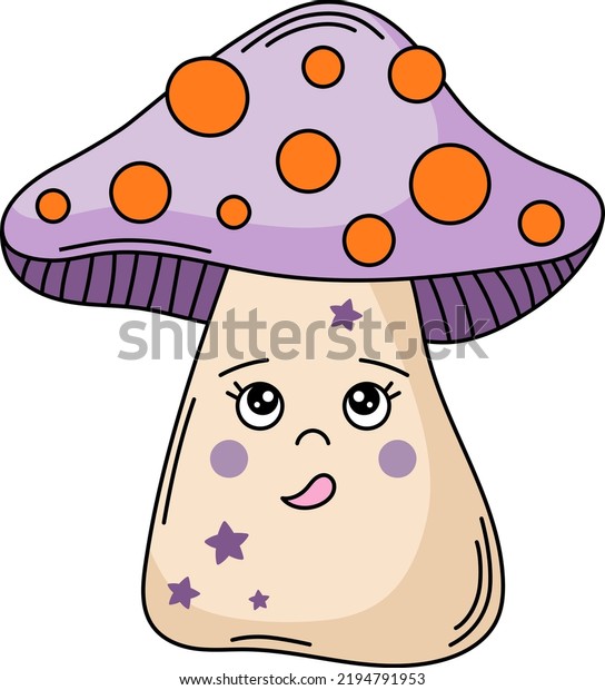 Cute Magic Mushroom Cartoon Vector Clipart: Vector có sẵn (miễn phí bản ...