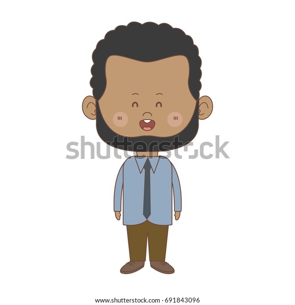 Cute Man Cartoon Standing Formal Clothes Stock Vector (Royalty Free ...