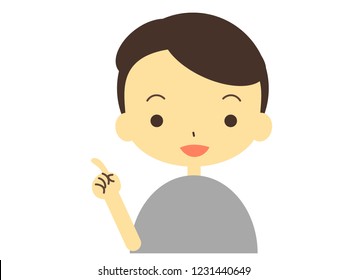 Cute Man Icon Stock Vector (Royalty Free) 1231440652
