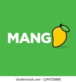 Cute Mango Vector Illustration Typography: เวกเตอร์สต็อก (ปลอดค่า ...