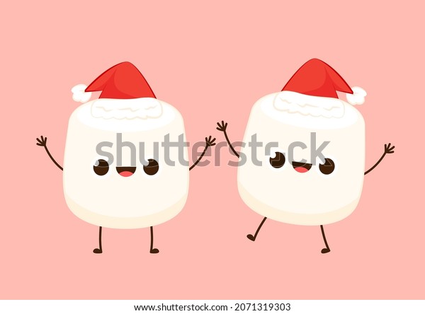 Cute Marshmallow Cartoon Character Marshmallow Vector Stock Vector ...