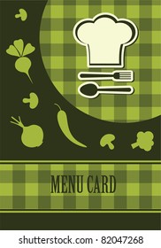 Cute Menu Card Vector Illustration Stock Vector (Royalty Free) 76600609