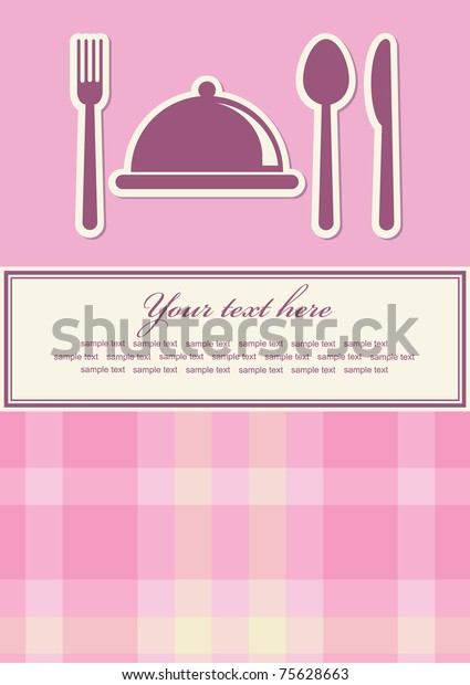 Cute Menu Card Vector Illustration Stock Vector (Royalty Free) 75628663 ...