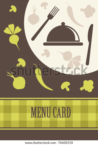 Cute Menu Card Vector Illustration Stock Vector (Royalty Free) 76600318 ...