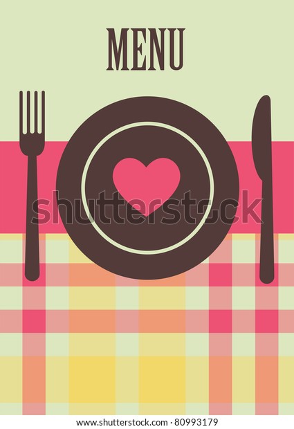 Cute Menu Card Vector Illustration Stock Vector (Royalty Free) 80993179 ...