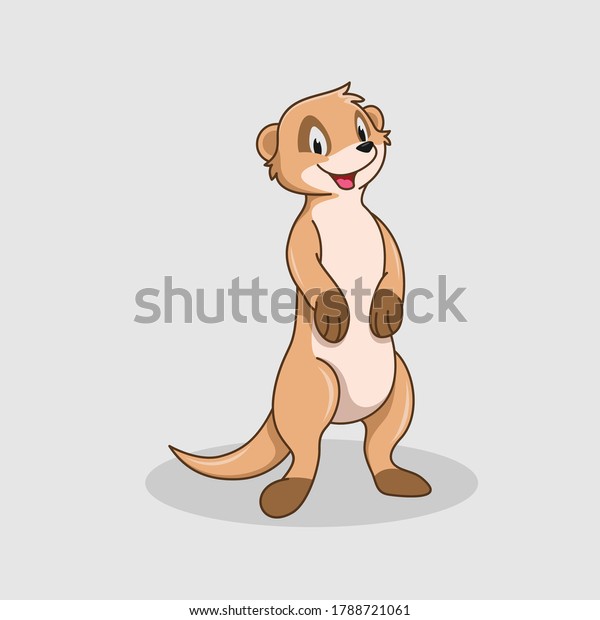 Cute Merkat Cartoon Design Vector Stock Vector (Royalty Free ...