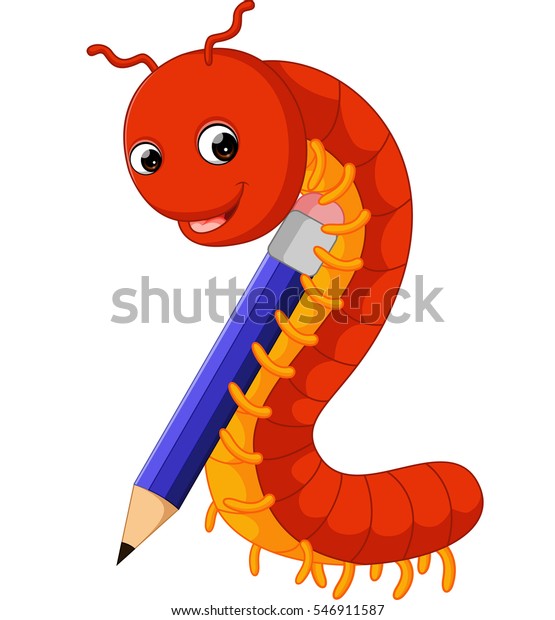Cute Millipede Cartoon Stock Vector (Royalty Free) 546911587