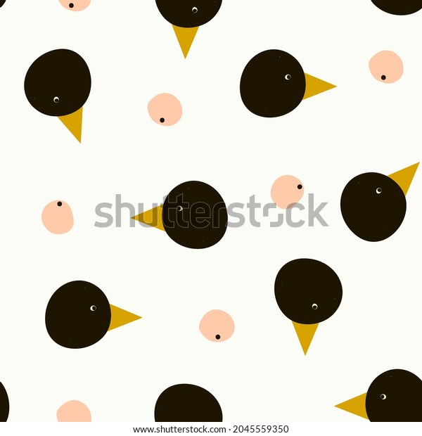 Cute Minimalistic Pattern Rook Heads Pink Stock Vector (Royalty Free ...