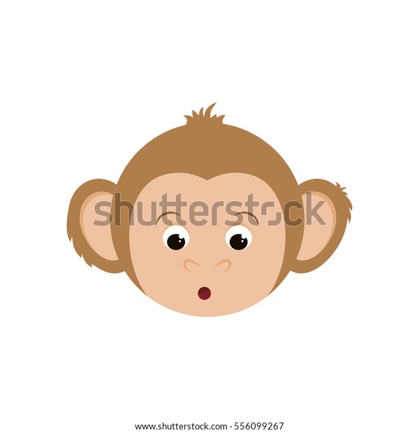 Cute Mokey Cartoon Icon Vector Illustration Stock Vector (Royalty Free ...