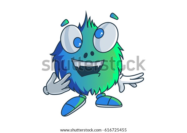 Cute Monster Confused Vector Illustration Isolated Stock Vector ...