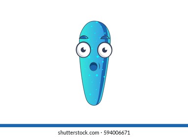 Cute Monster Shocked Vector Illustration Isolated Stock Vector (Royalty ...