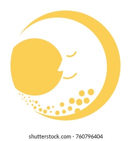 Cute Moon Isolated Icon Stock Vector (Royalty Free) 760796404 ...