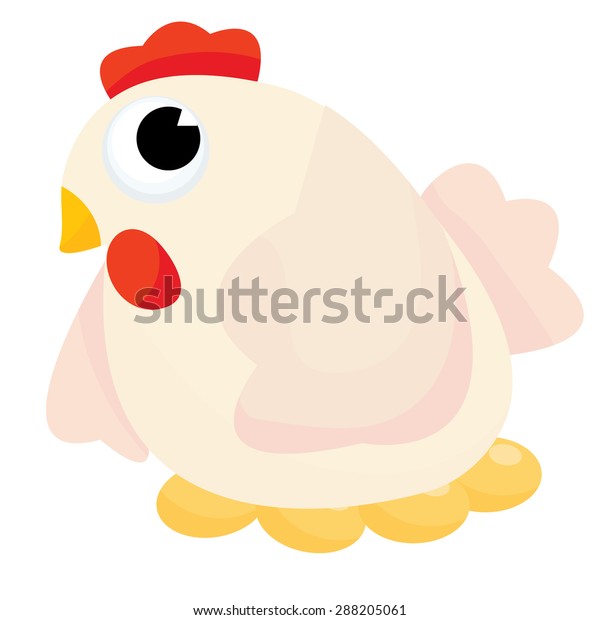 Cute Mother Hen Vector Cartoon Illustration Stock Vector (Royalty Free ...