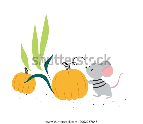Cute Mouse Farm Animal On Ranch Stock Vector (Royalty Free) 2052257645 ...