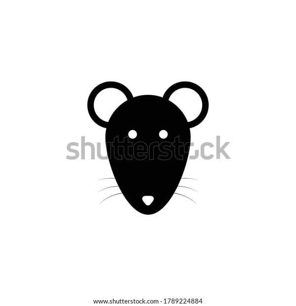 Cute Mouse Head Cartoon Icon Vector Stock Vector (Royalty Free) 1789224884