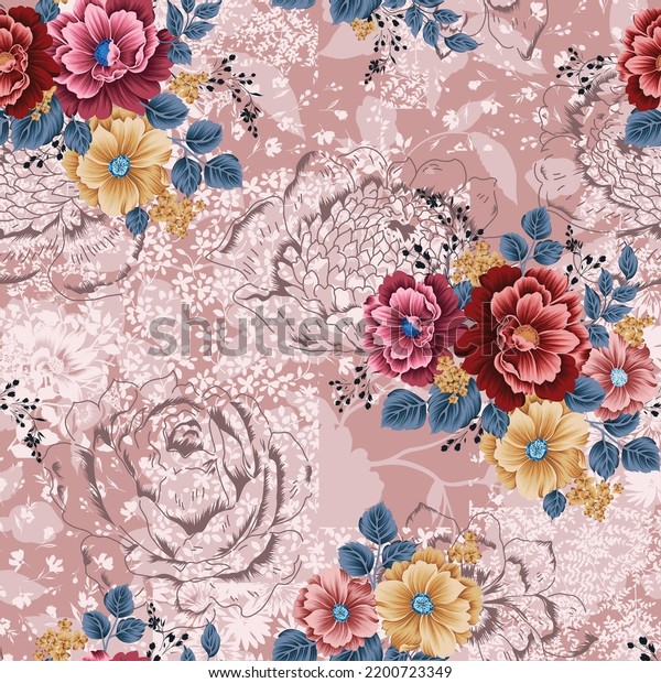 Cute Multi Color Vector Stock Flowers Stock Vector (Royalty Free ...