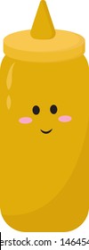 Cute Mustard Illustration Vector On White Stock Vector (Royalty Free ...