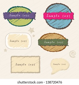 Cute Nameplate Set Stock Vector (Royalty Free) 138720476 | Shutterstock