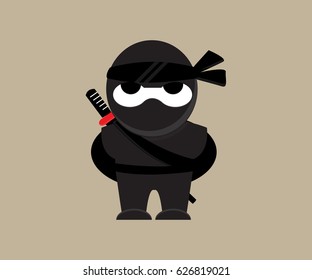 Cute Ninja Character: vector de stock (libre de regalías) 626819021 ...