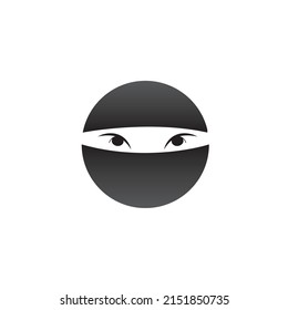 Cute Ninja Face Logo Design Vector Stock Vector (Royalty Free ...