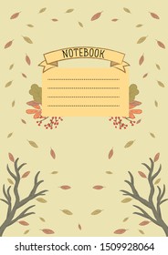 Cute Note Book Cover Design Decorated Stock Vector (Royalty Free ...