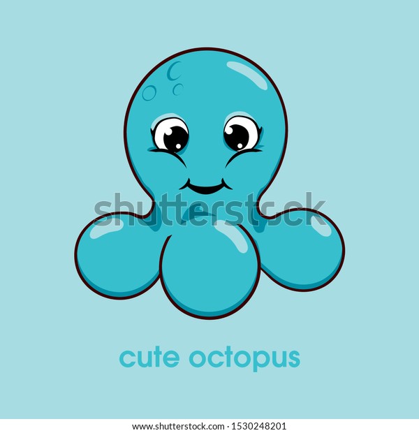 Cute Octopus Comic Vector Underwater: Stock-Vektorgrafik (Lizenzfrei ...