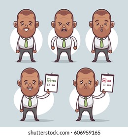 Cute Office Worker Set Stock Vector (Royalty Free) 606959165