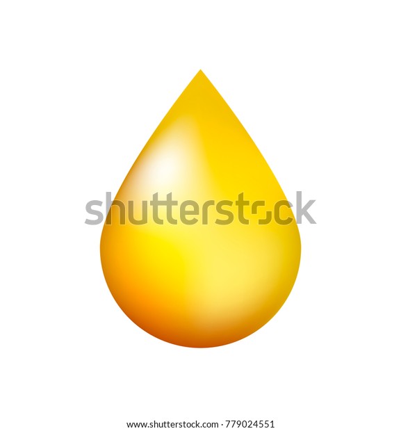Cute Oil Drop Icon On White Stock Vector (Royalty Free) 779024551