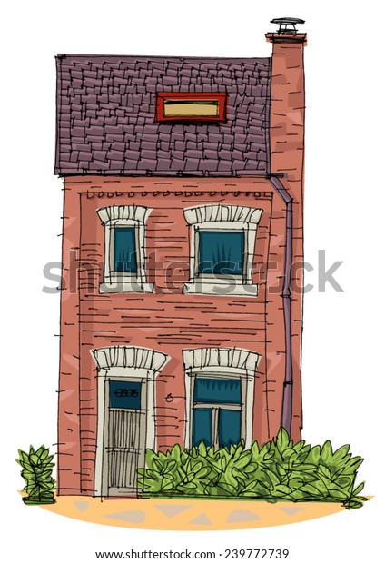 Cute Old Mansion Cartoon: vector de stock (libre de regalías) 239772739 ...