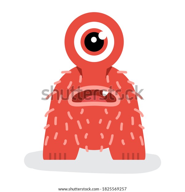 Cute One Eye Halloween Monster Fur Stock Vector (Royalty Free ...