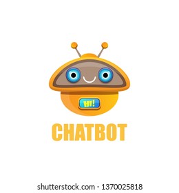 Cute Orange Chatbot Character Isolated On Stock Vector (Royalty Free ...