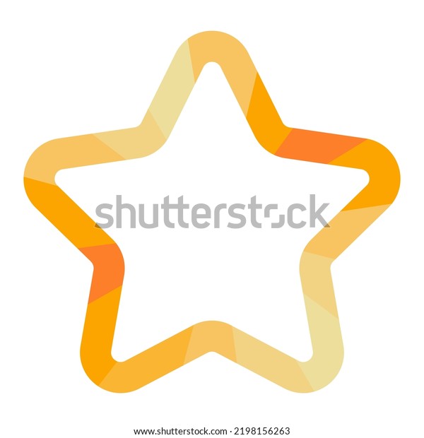Cute Orange Color Star Frame Bright Stock Vector (Royalty Free ...