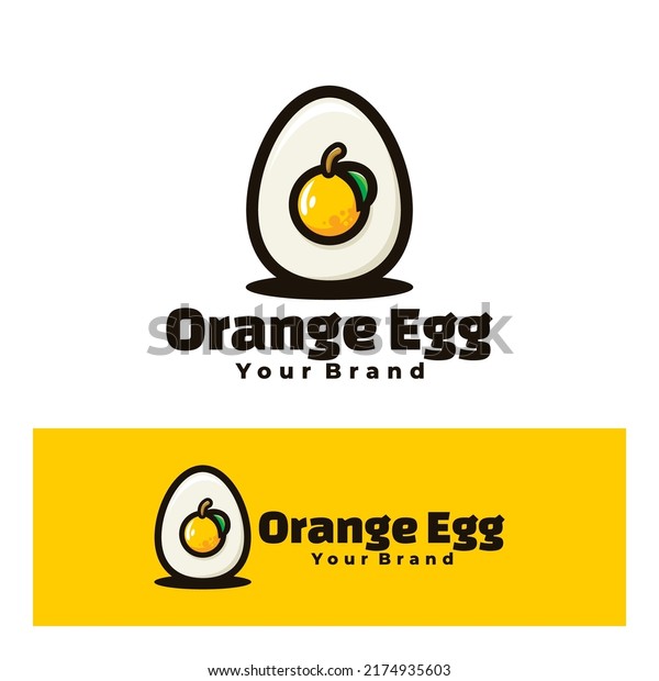 Cute Orange Egg Creative Art Stock Vector (Royalty Free) 2174935603 | Shutterstock