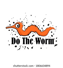 Cute Orange Worm Cartoon Vector Illustration Stock Vector (Royalty Free ...