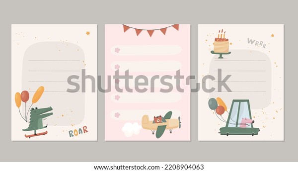 Cute Page Design Checklist Planner Scandinavian Stock Vector (Royalty ...