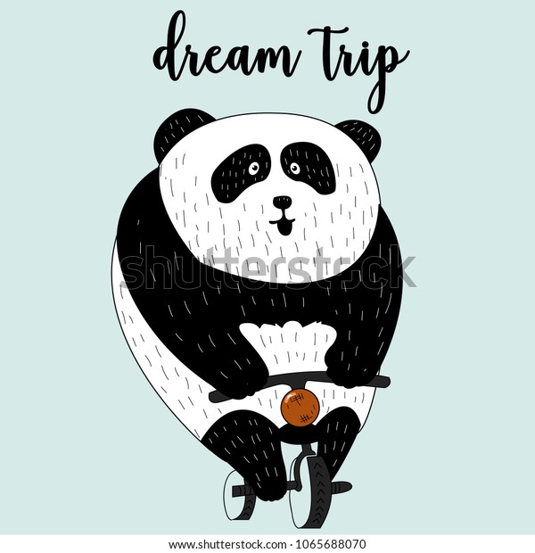 Cute Panda Bear Illustrations Vector Hand Drawn Elements