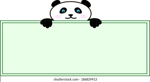 Cute Panda Blank Sign Sign Board: เวกเตอร์สต็อก (ปลอดค่าลิขสิทธิ์ ...