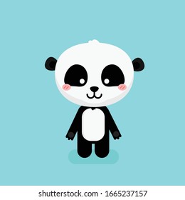 Cute Panda Character Vector Illustration: เวกเตอร์สต็อก (ปลอดค่า ...