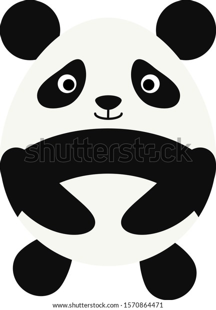 Cute Panda Isolate On White Background Stock Vector (Royalty Free ...